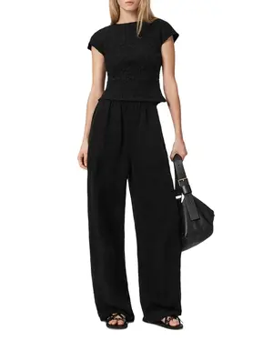 ALLSAINTS Luna Crinkle Tee - Black