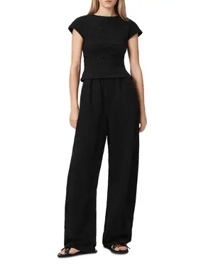 ALLSAINTS Luna Crinkle Tee - Black