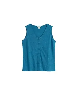 SEASALT CORNWALL Carn Glaze Linen Button-through Vest