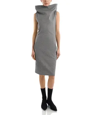 Issey Miyake Sleeveless High Neck Dress