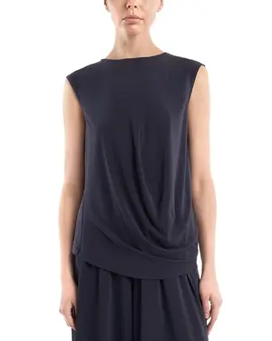 Issey Miyake Drape Jersey 68 Top - Dark Navy
