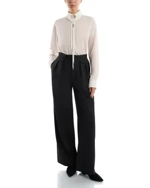 Issey Miyake Wide-leg Tailored Trousers