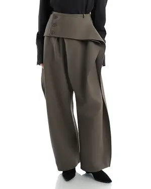 Issey Miyake Calligraph Wool Resin Impregnated Pants