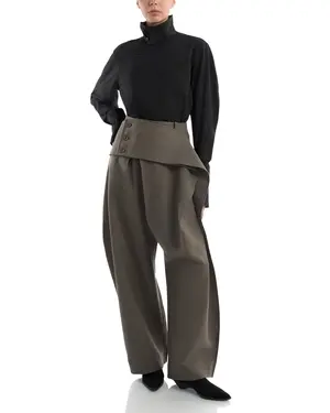 Issey Miyake Calligraph Wool Resin Impregnated Pants