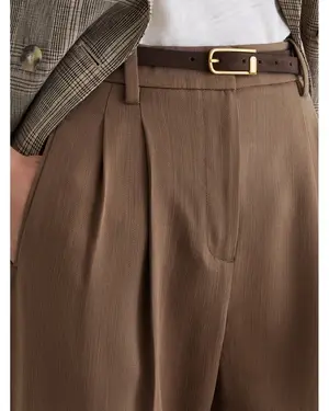 REISS Petites Clay Tapered Pleated Trousers