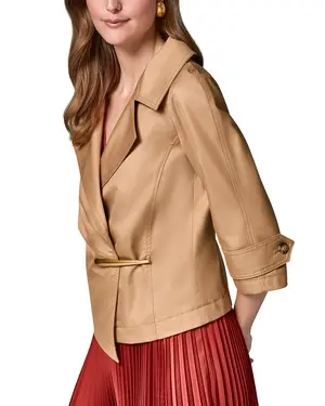 Donna Karan New York 3/4 Sleeve Bar Hardware Jacket