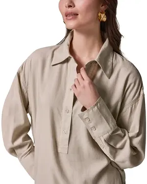 Donna Karan New York Triple Stitch Long Sleeve Blouse