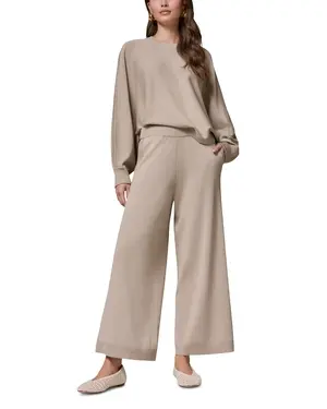 Donna Karan New York Milano Stitch Wide Leg Pull On Pants