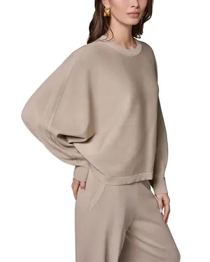 Donna Karan New York Milano Stitch Rib Trimmed Dolman Sleeve Sweater