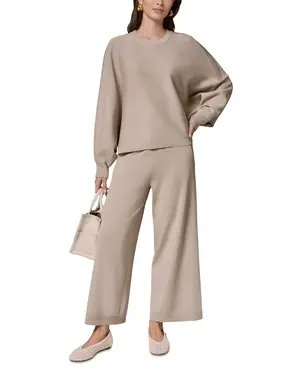 Donna Karan New York Milano Stitch Rib Trimmed Dolman Sleeve Sweater