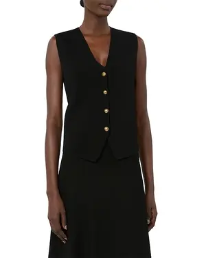 Max Mara Mxmgola Knit Waistcoat - Black