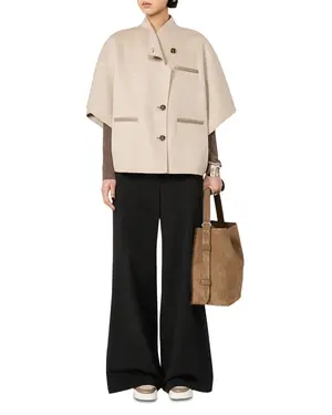 Max Mara Mxaandalo Cashmere Cape Jacket