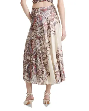 Marella Mlldecano Satin Printed Midi Skirt