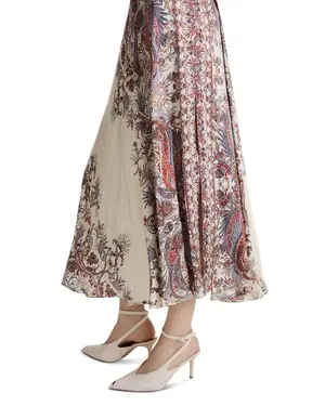 Marella Mlldecano Satin Printed Midi Skirt