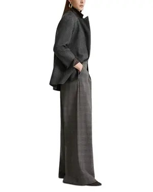 Marella Mlscarena Plaid Wide-leg Trousers