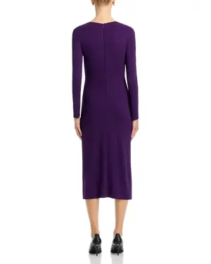 Michael Kors Long Sleeve Sarong Dress