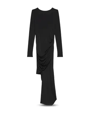 Helmut Lang Draped Long Sleeve Dress