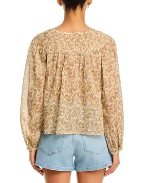 Paige Zoia Smocked Blouse