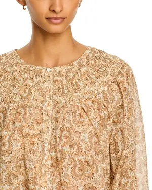 Paige Zoia Smocked Blouse