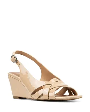 DONALD PLINER Primm Mid Wedge Slingback Sandals - Sand