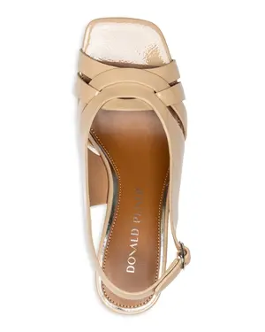 DONALD PLINER Primm Mid Wedge Slingback Sandals - Sand