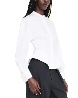 Staud Rhys Flared Hem Blouse