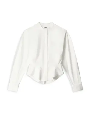 Staud Rhys Flared Hem Blouse
