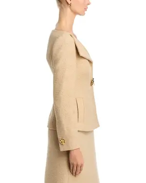 Oscar De La Renta Long Sleeve Tweed Jacket