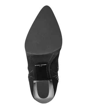 MARC FISHER LTD. Alvira Suede Ankle Boots - Black