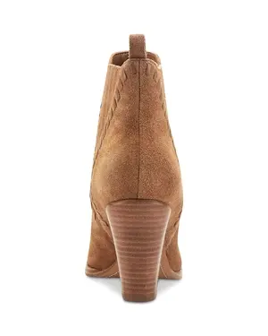 MARC FISHER LTD. Alvira Suede Ankle Boots - Medium Natural