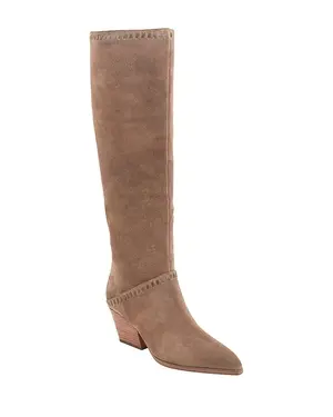 MARC FISHER LTD. Suede Boots - Medium Brown