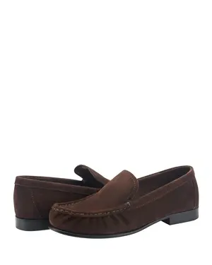 MARC FISHER LTD. Mazle Leather Loafers - Dark Brown