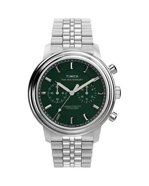TIMEX Waterbury Metropolitan Chronograph Watch - Silver