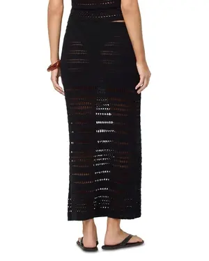 L*Space Crochet Maxi Skirt - Black