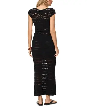 L*Space Crochet Maxi Skirt - Black