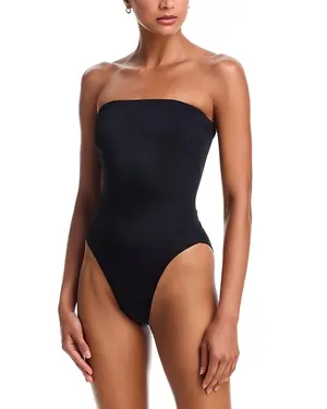 Norma Kamali Bishop Strapless Swimsuit - Black
