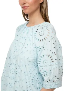 THE BURGESS COLLECTION The Kennedy Eyelet Mini Dress