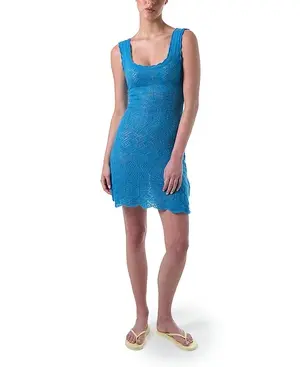 PARKER ZINN Briar Pointelle Dress - Blue