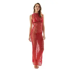 MOEVA Luna Cover Up Maxi Dress Resortwear - Red
