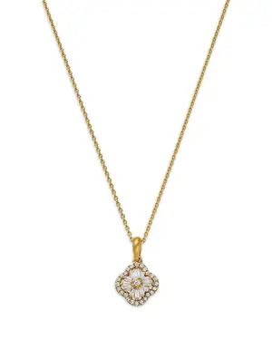 Bloomingdale'S Diamond Clover Pendant Necklace In 14k Yellow 0.25 Tcw - Gold