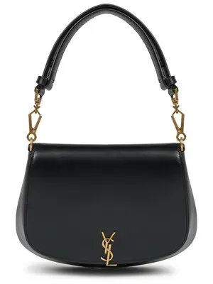 Saint Laurent Borsa A Mano "mini Voltaire" In Pelle - Black