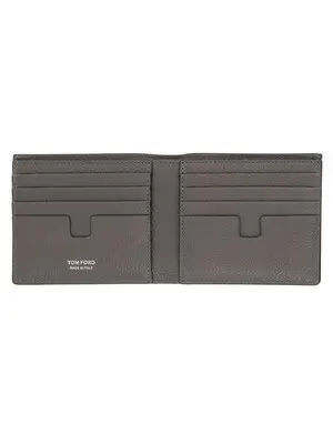 TOM FORD Classic Bi-fold Wallet In Grained Leather