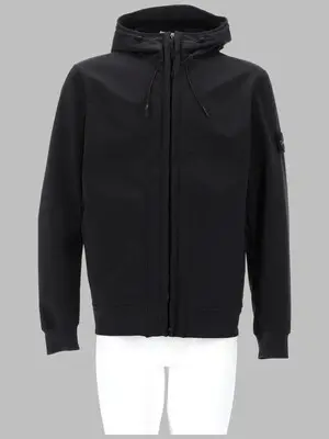 Stone Island Giacca "biker" Con Cappuccio E Zip