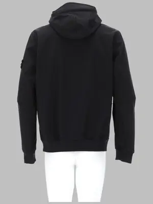 Stone Island Giacca "biker" Con Cappuccio E Zip