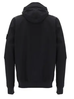 Stone Island Giacca "biker" Con Cappuccio E Zip