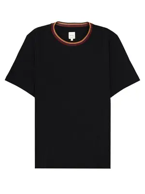Paul Smith T-shirt Con Collo Stripes - Black