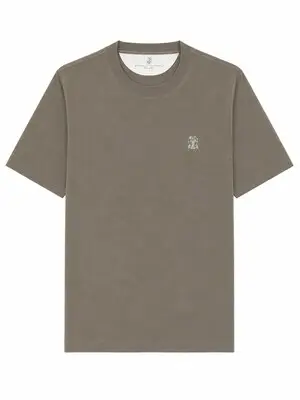 Brunello Cucinelli T-shirt Con Logo - Green