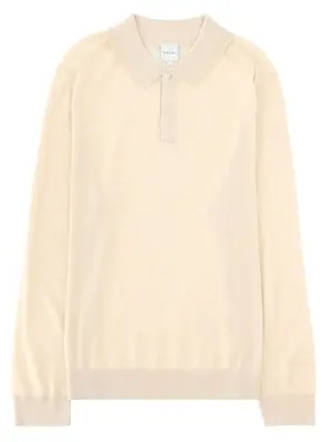 Paul Smith Maglia Polo In Lana Merino - Beige