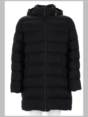 Herno Padded Hooded Coat - Black
