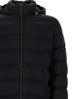 Herno Padded Hooded Coat - Black
